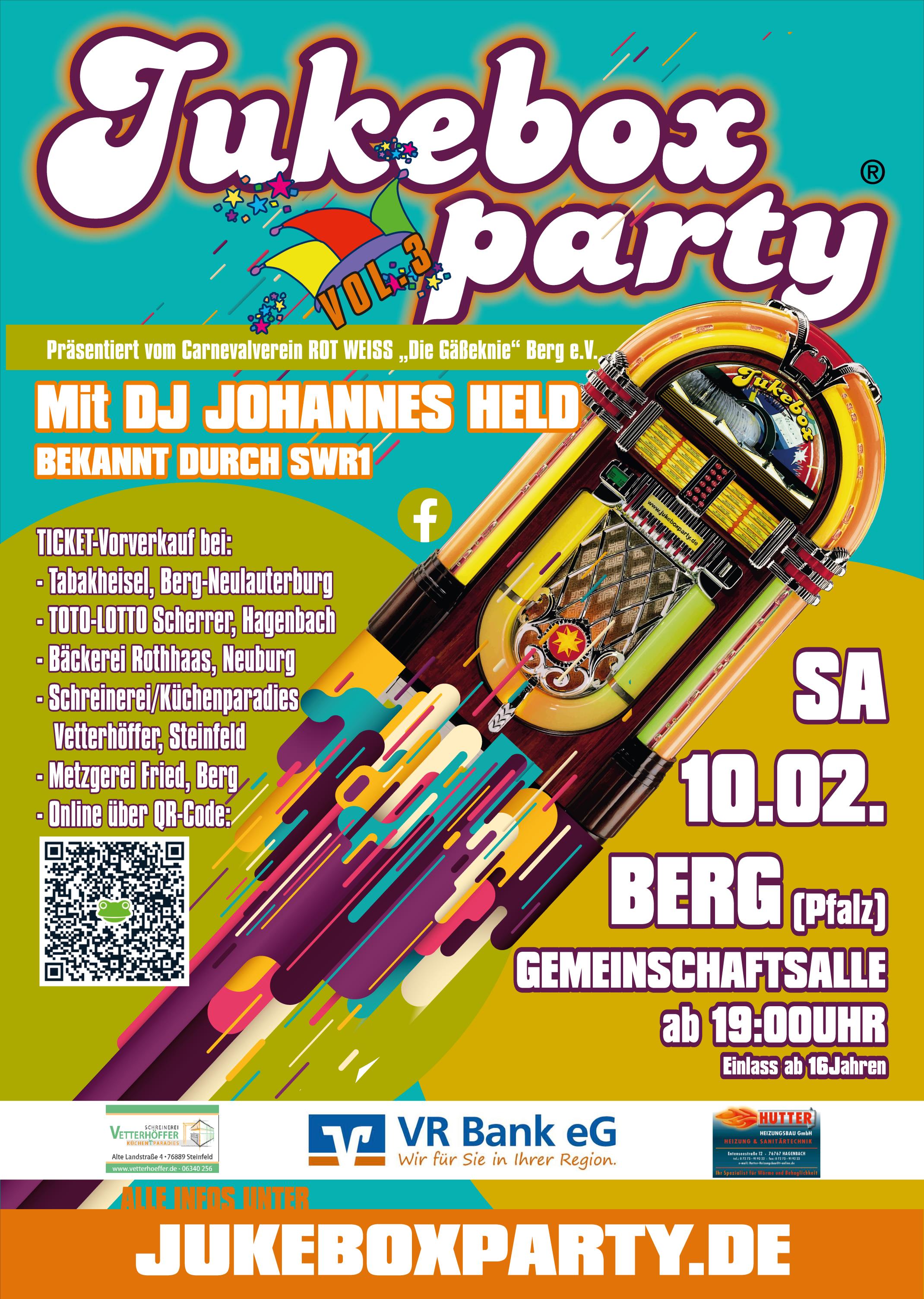 - Jukeboxparty® - Die Ü30-Party mit DJ Johannes Held